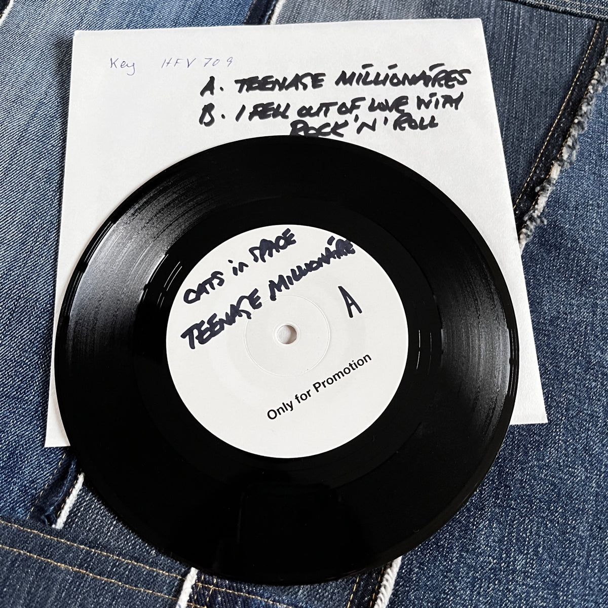 NEW! WHITE LABEL TEST PRESS 7" VINYL - 'Teenage Millionaires' c/w 'I F ...