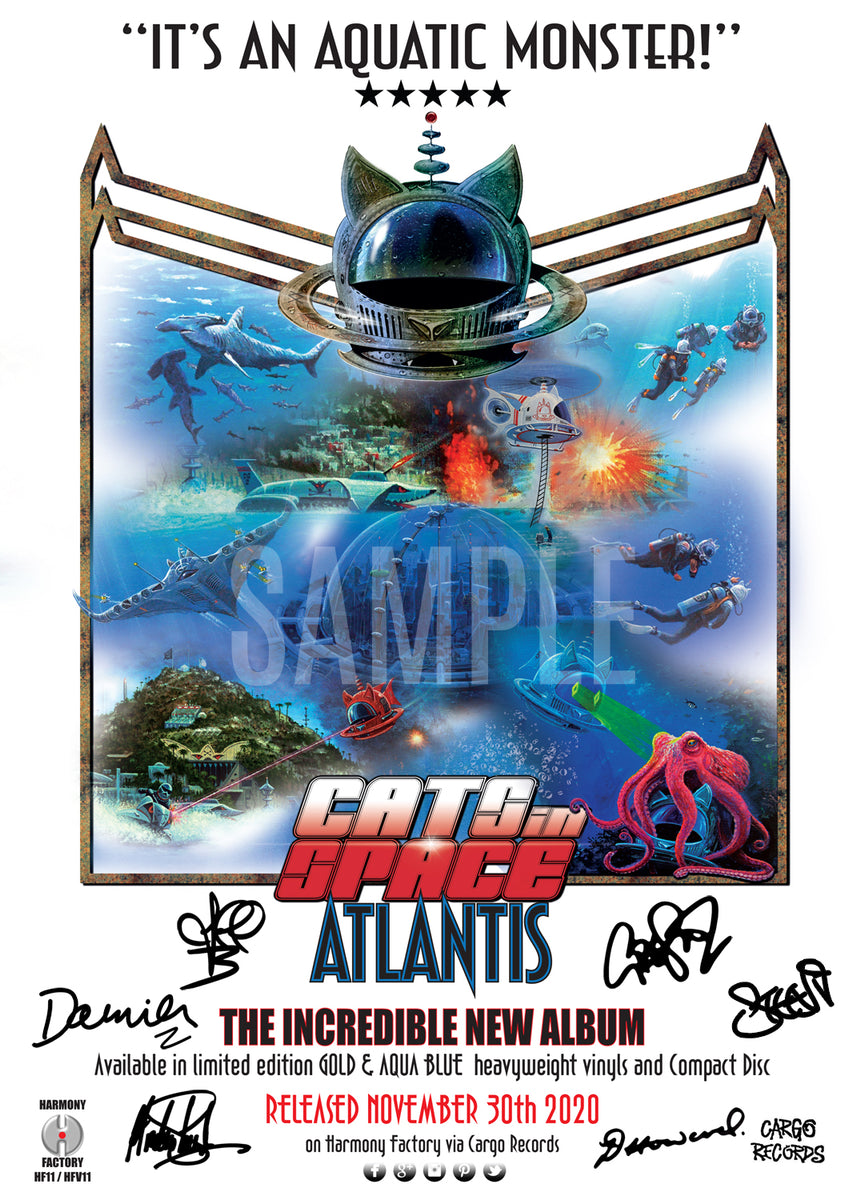 ATLANTIS - IT’S AN AQUATIC MONSTER! - TOUR POSTER – CATS in SPACE Webstore